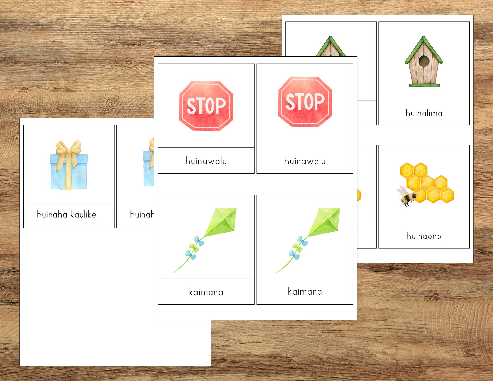 Hawaiian Shapes, Hawaiian 3-part Cards, Hawaiian Language Resource ...
