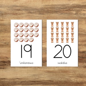 Counting in Hawaiian, Hawaiian Number Flashcards, Learn Hawaiian ...