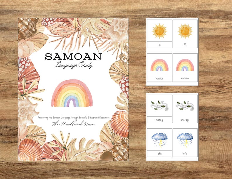 Samoan Weather and Seasons, Gagana Samoa, Samoan 3-part Cards, Samoan ...