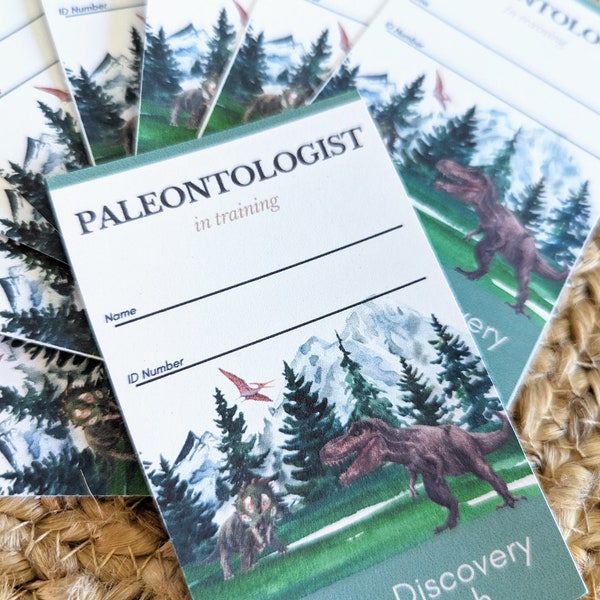 Paleontology Id Badge - Etsy