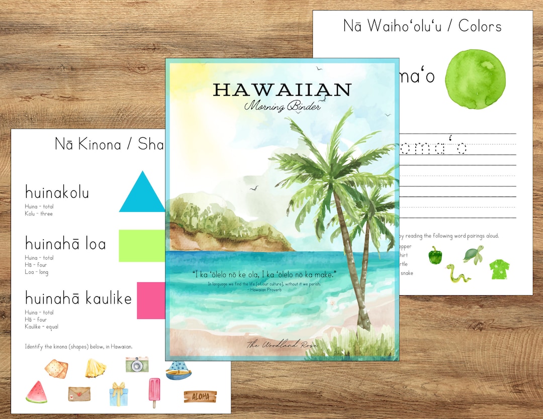 Hawaiian Morning Binder, Morning Menu, Kindergarten Morning Binder ...