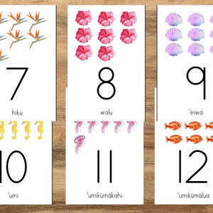 Counting in Hawaiian, Hawaiian Number Flashcards, Learn Hawaiian ...