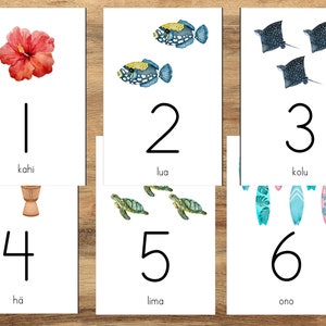 Counting in Hawaiian, Hawaiian Number Flashcards, Learn Hawaiian ...