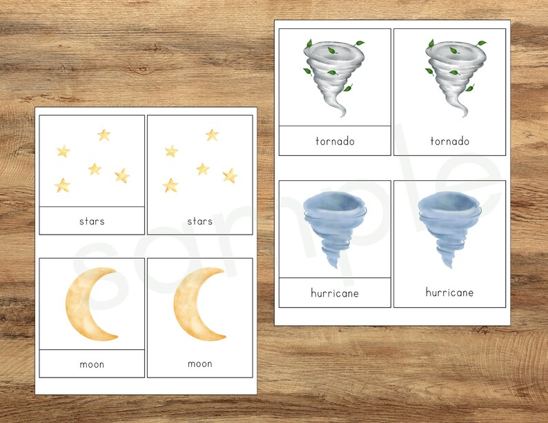 Weather '3-part Cards', Prek Kindergarten Learning, Learning Resource ...