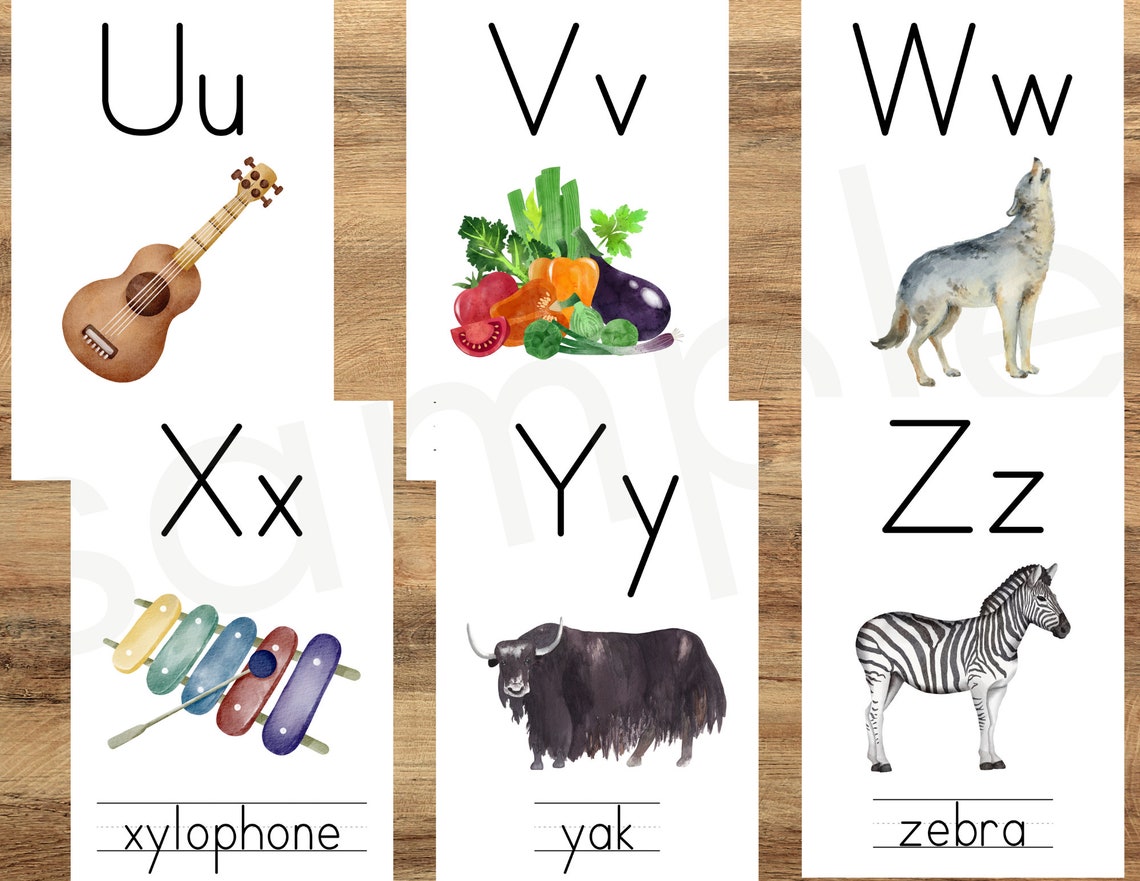 Alphabet Flashcards, Classroom Decor, Preschool Early Learning Resource ...