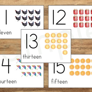 Number Flashcards, Preschool Kindergarten Math, Classroom Decor ...