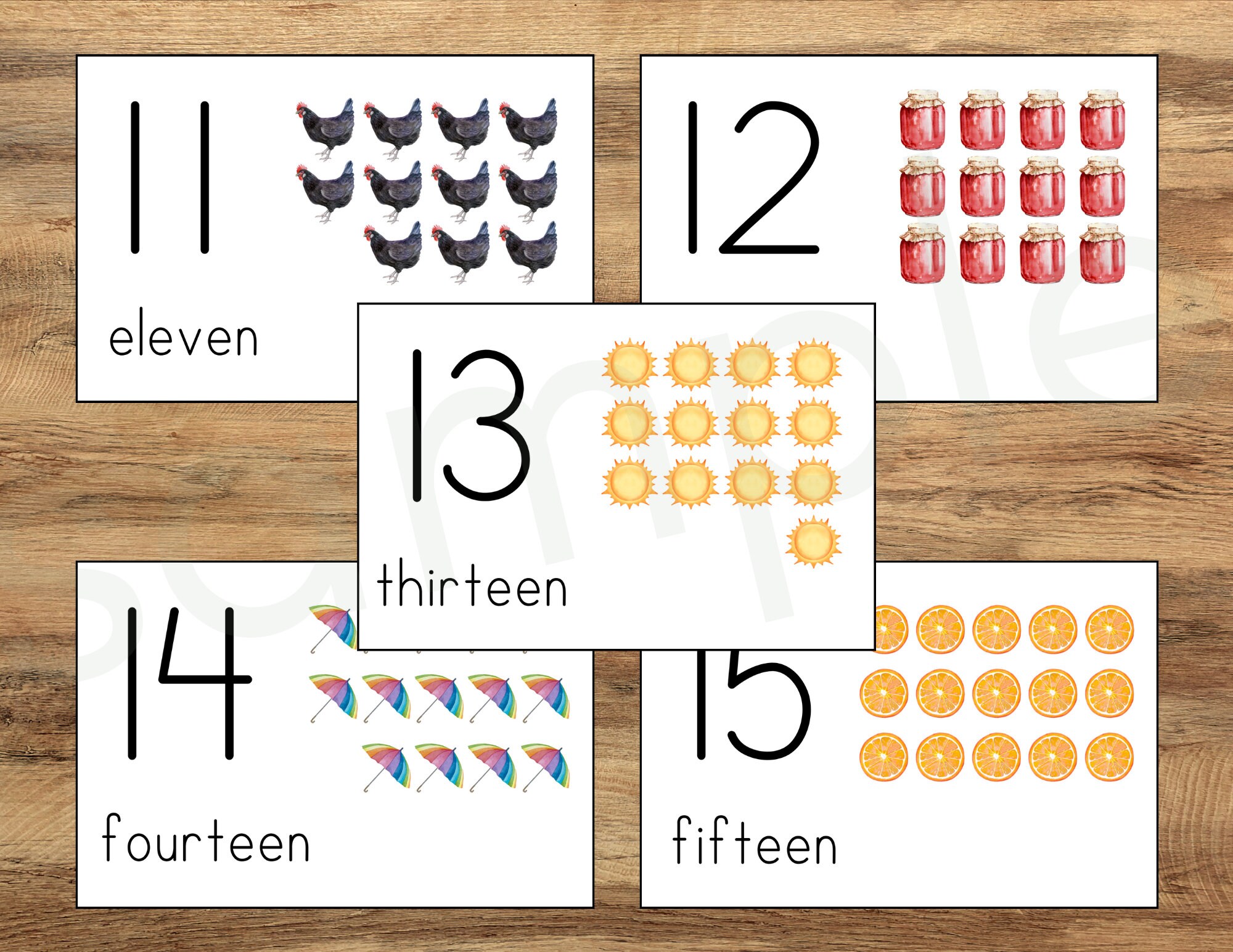 Number Flashcards, Preschool Kindergarten Math, Classroom Decor ...