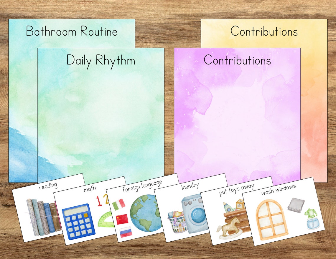 Daily Rhythm Cards Daily Routine Cards Daily Schedule Cards - Etsy