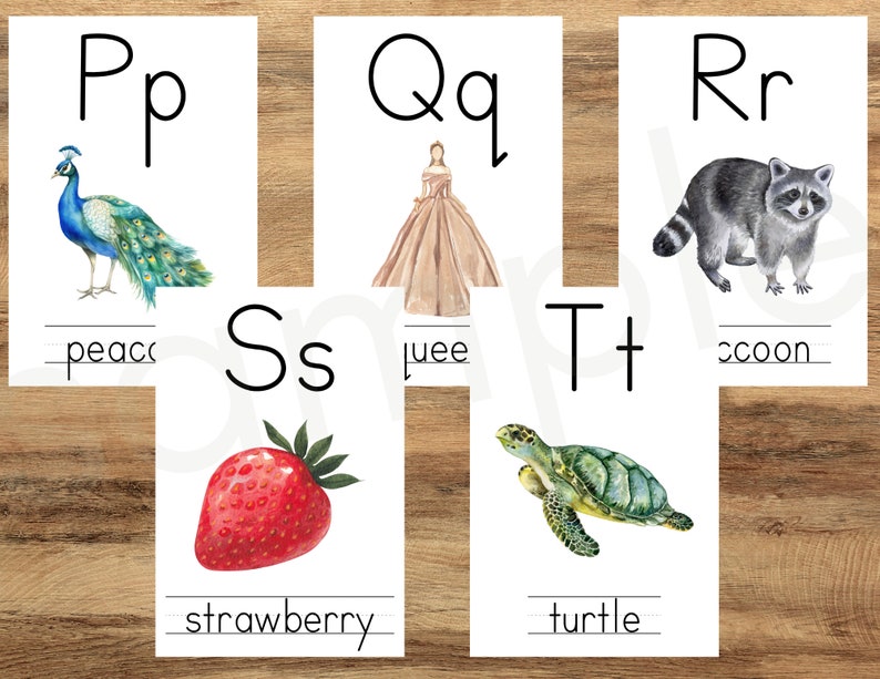 Alphabet Flashcards, Classroom Decor, Preschool Early Learning Resource ...