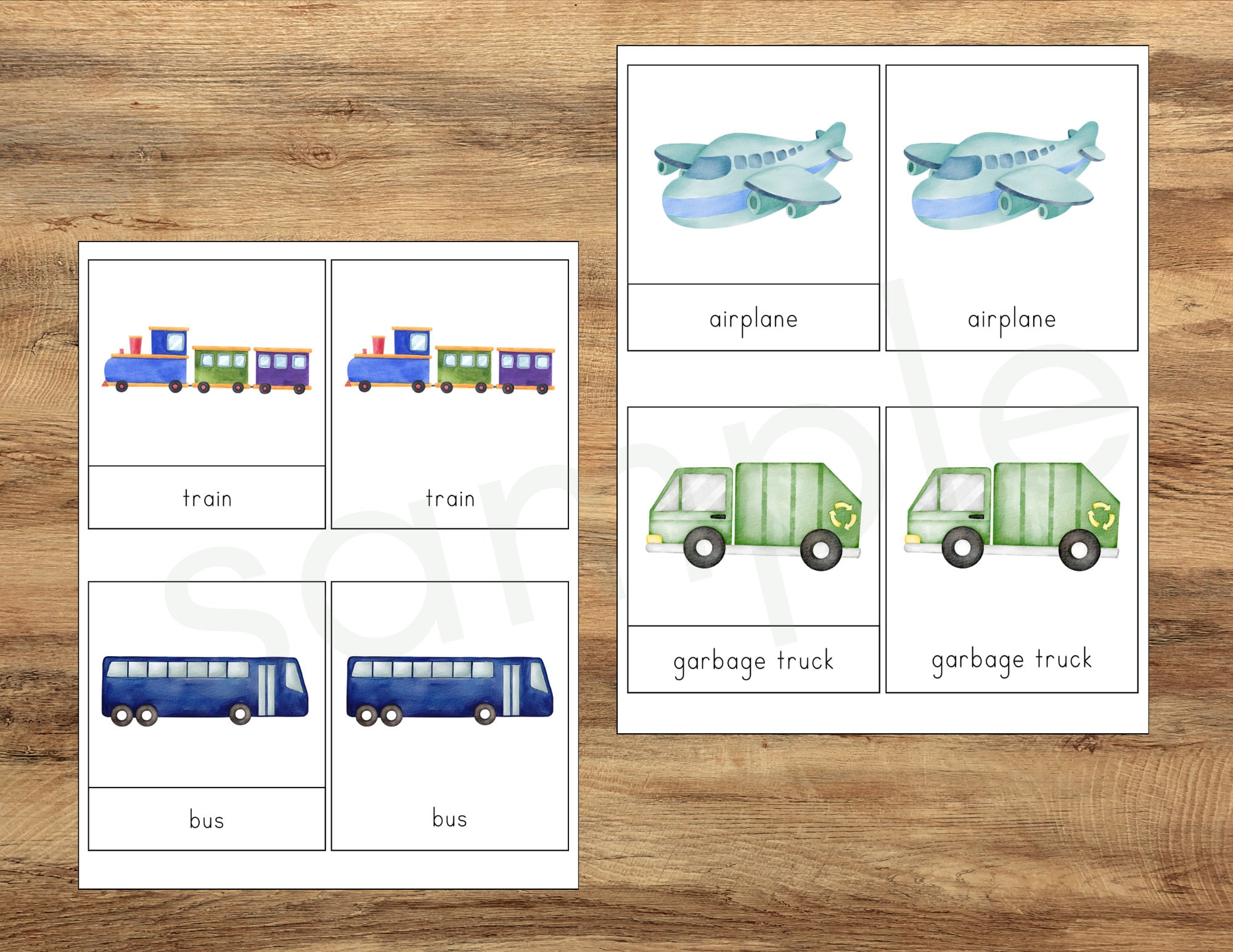 Vehicle / Car '3-part Cards', Prek Kindergarten Learning, Learning ...