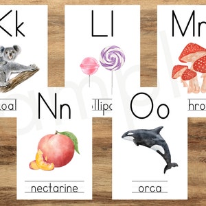 Alphabet Flashcards, Classroom Decor, Preschool Early Learning Resource ...