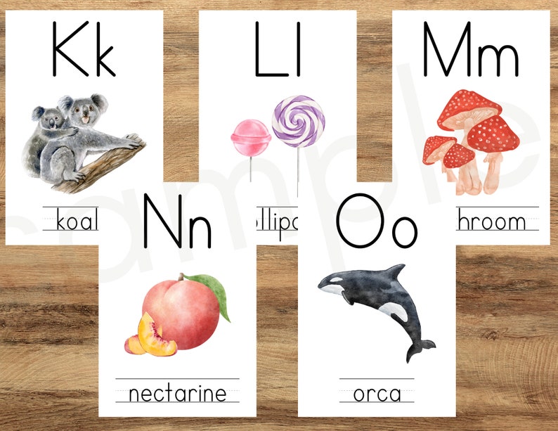 Alphabet Flashcards, Classroom Decor, Preschool Early Learning Resource ...