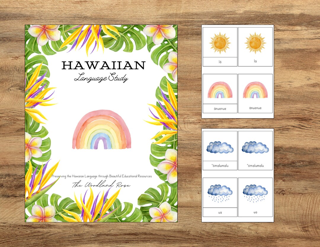 Hawaiian Weather and Season, Hawaiian 3-part Card, Hawaiian Letter Clip ...