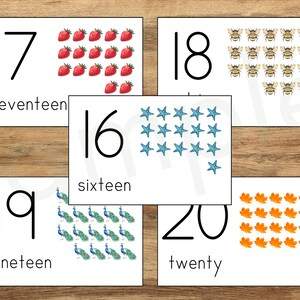 Number Flashcards, Preschool Kindergarten Math, Classroom Decor ...