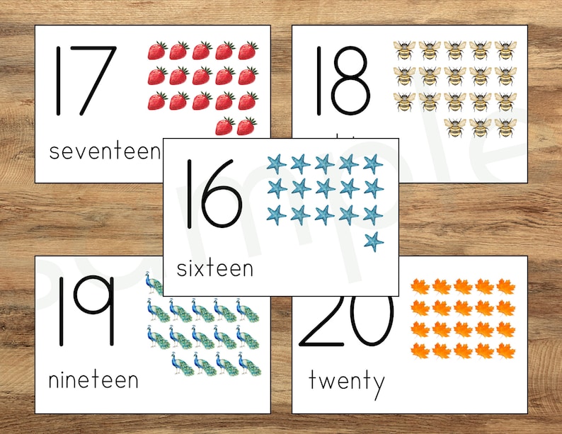 Number Flashcards, Preschool Kindergarten Math, Classroom Decor ...