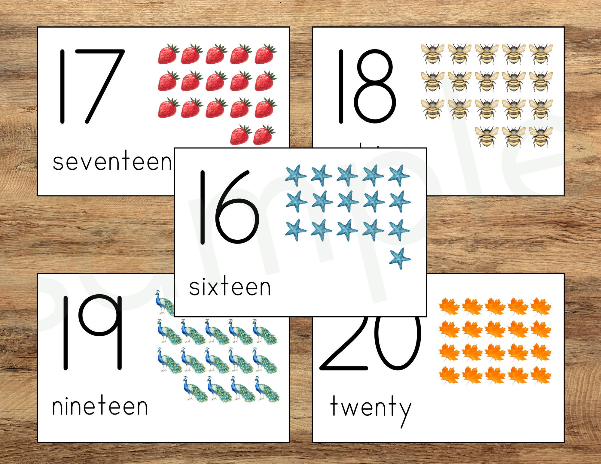 Number Flashcards, Preschool Kindergarten Math, Classroom Decor ...