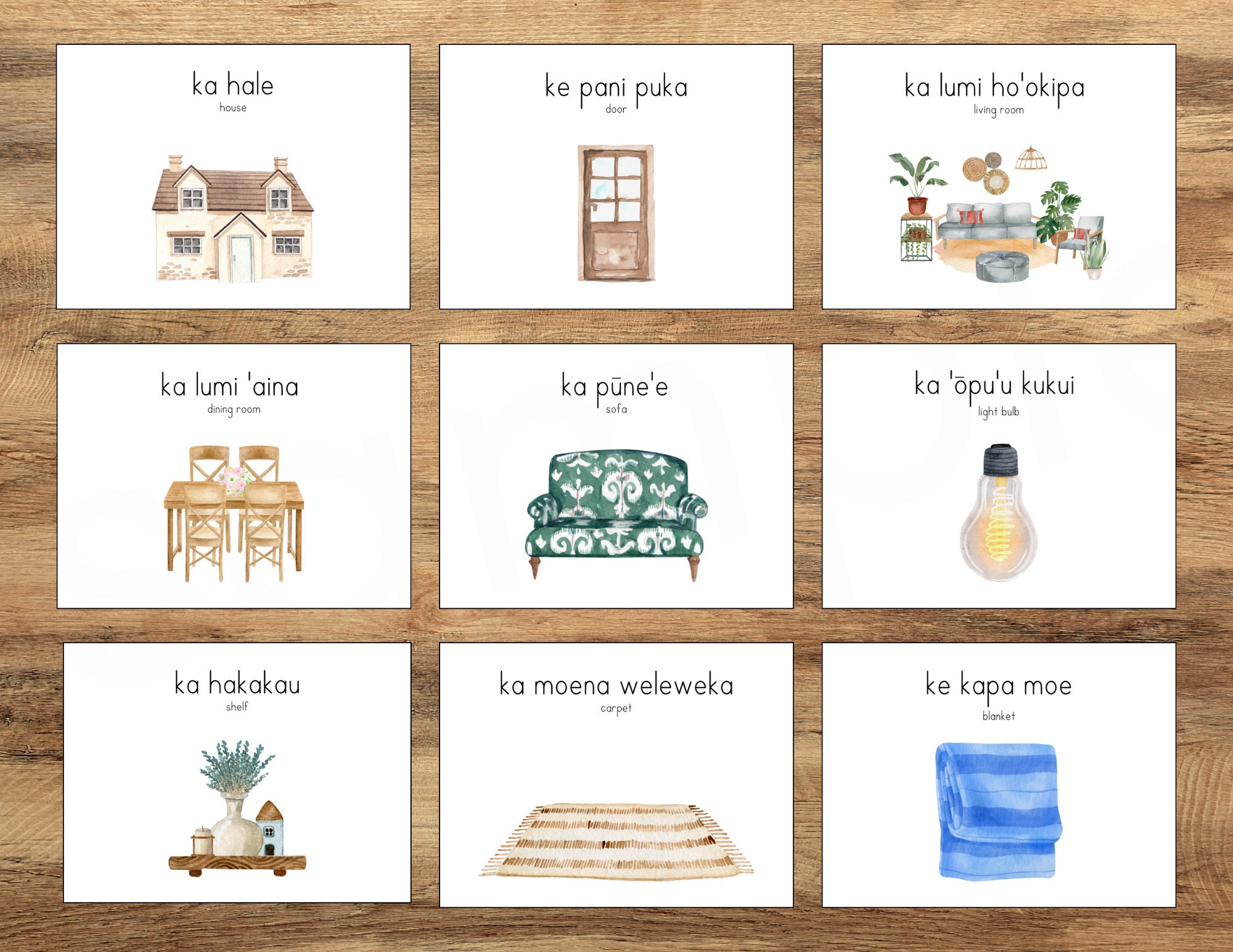 Hawaiian 'home' Flashcards, Hawaiian Words, Learn Hawaiian, Hawaiian ...