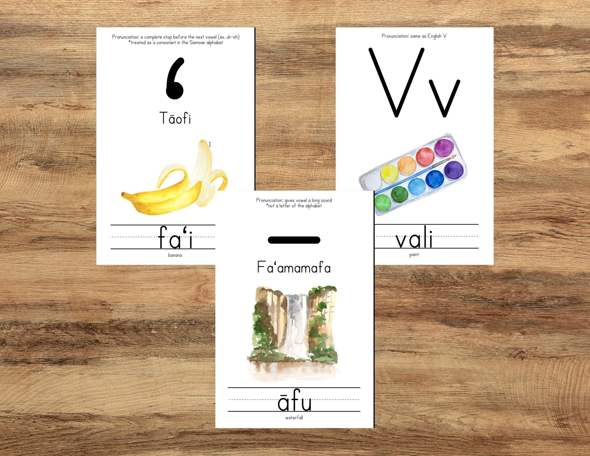 Samoan Alphabet, Gagana Samoa, Samoan Abcs, Samoan Language Resource ...