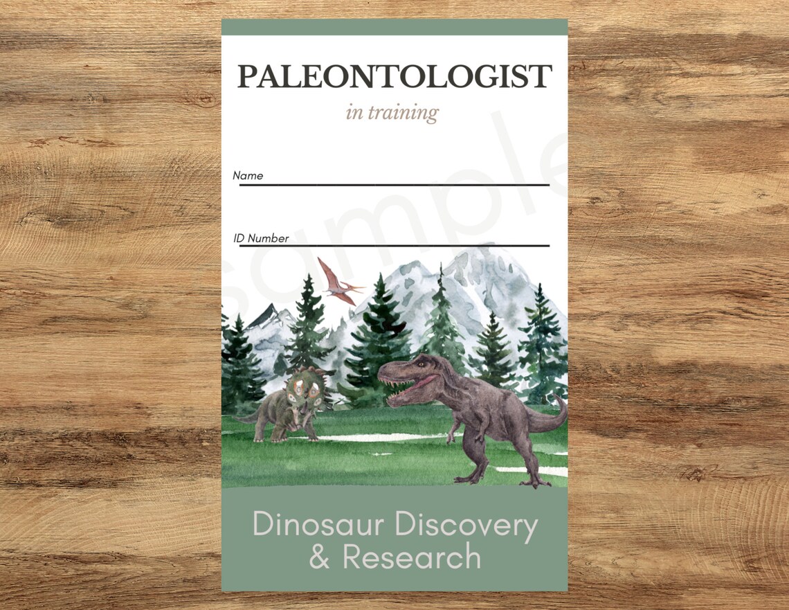 Paleontologist in Training Badge, Dinosaur Themed Resources, Kids ...