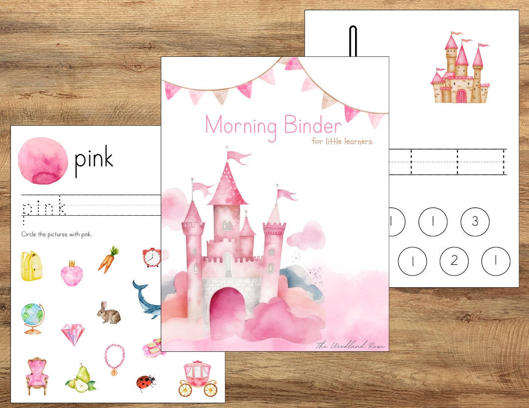 Toddler Morning Binder Princess Themed, Morning Menu, Toddler Morning ...