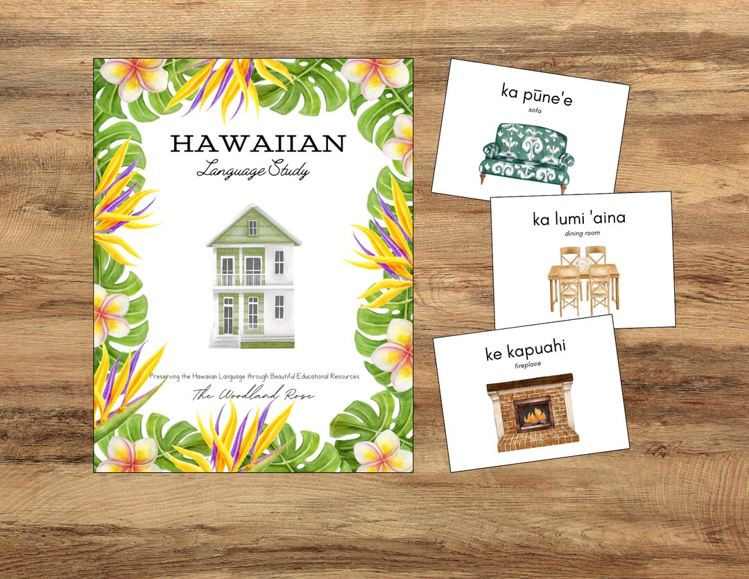 Hawaiian 'home' Flashcards Hawaiian Words (Download Now) - Etsy