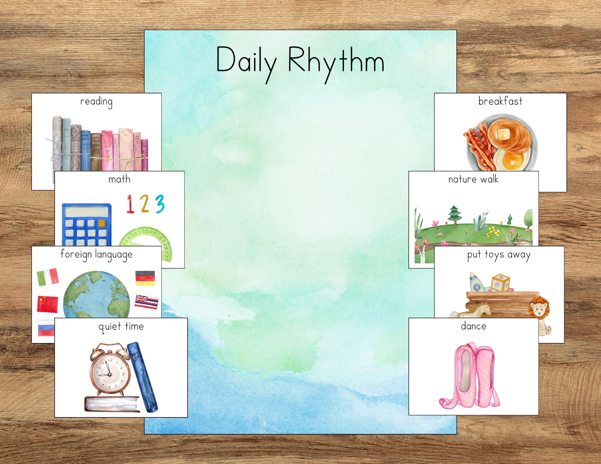 Daily Rhythm Cards, Daily Routine Cards, Daily Schedule Cards, Daily ...