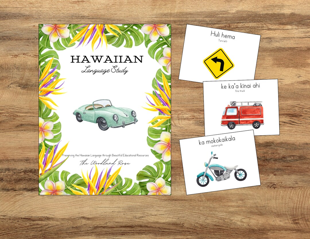 Hawaiian 'vehicles / Transportation' Flashcards, Hawaiian Vocabulary ...