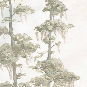 Bayou Landscape, Left Panel, Louisiana Art, Landscape Painting, Egrets ...