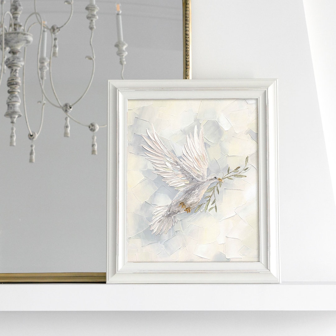 The Holy Spirit Artwork, Dove Painting, Catholic Artwork, Catholic ...