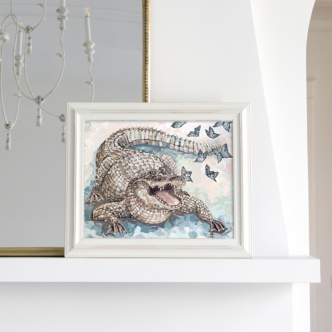 Alligator Painting, Butterflies Painting, New Orleans Artwork ...