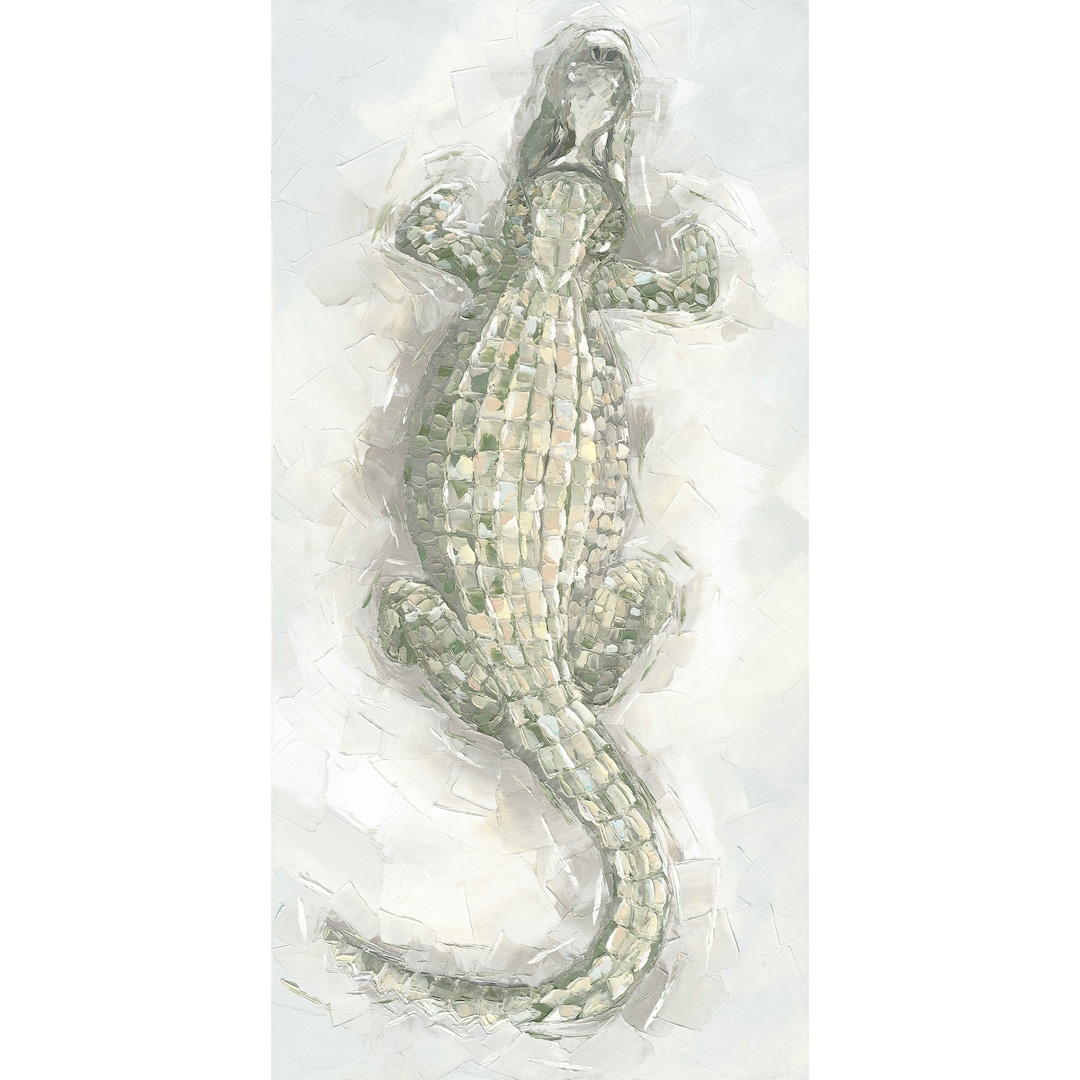 Alligator Painting, Horizontal Panel, Louisiana Art, Landscape Painting ...