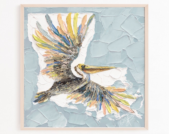 Louisiana Pelican Art, Wetlands Art, Southern Decor, Bird Art New ...