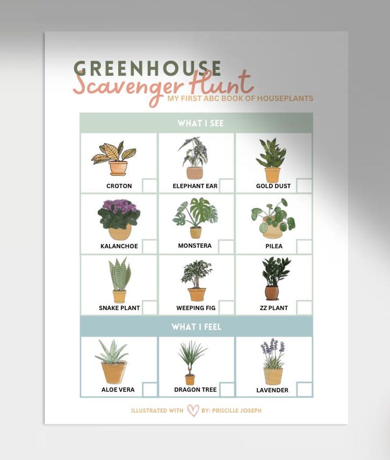 Houseplant Scavenger Hunt | Nature Scavenger Hunt | Greenhouses ...