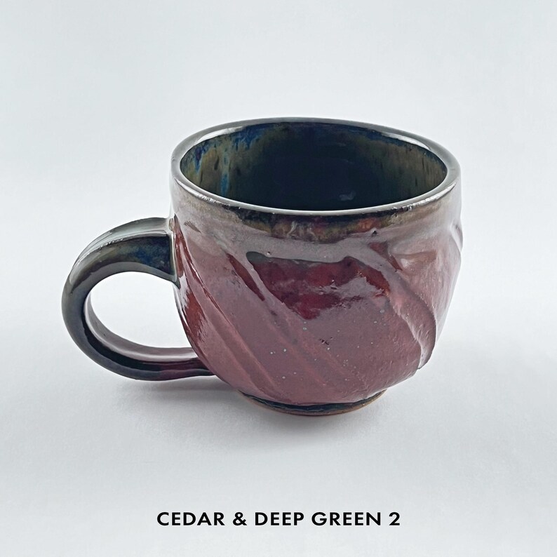 Carved and Swirled Handmade Ceramic Mug 12oz/350ml for Coffee or Tea ...