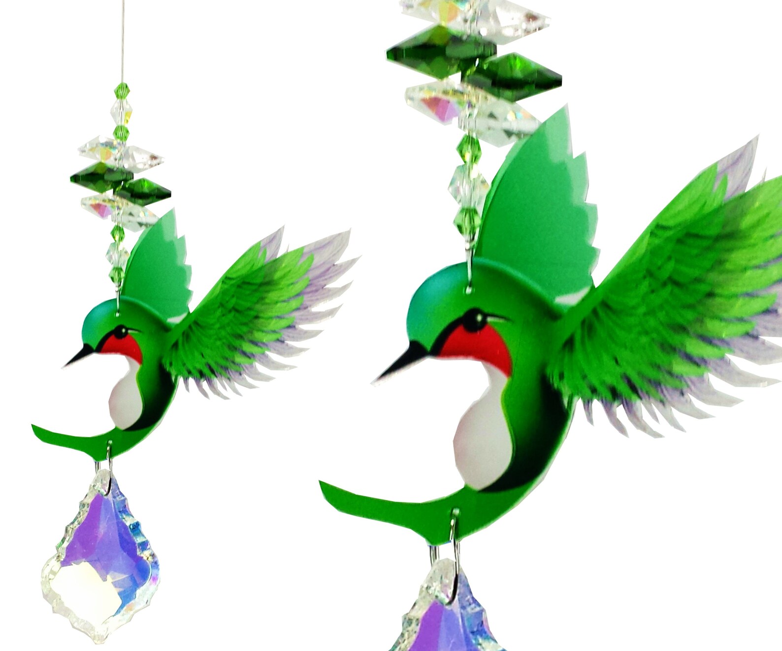 Hummingbird Crystal Suncatcher Gift, Window Hanging Lightcatcher Prism ...