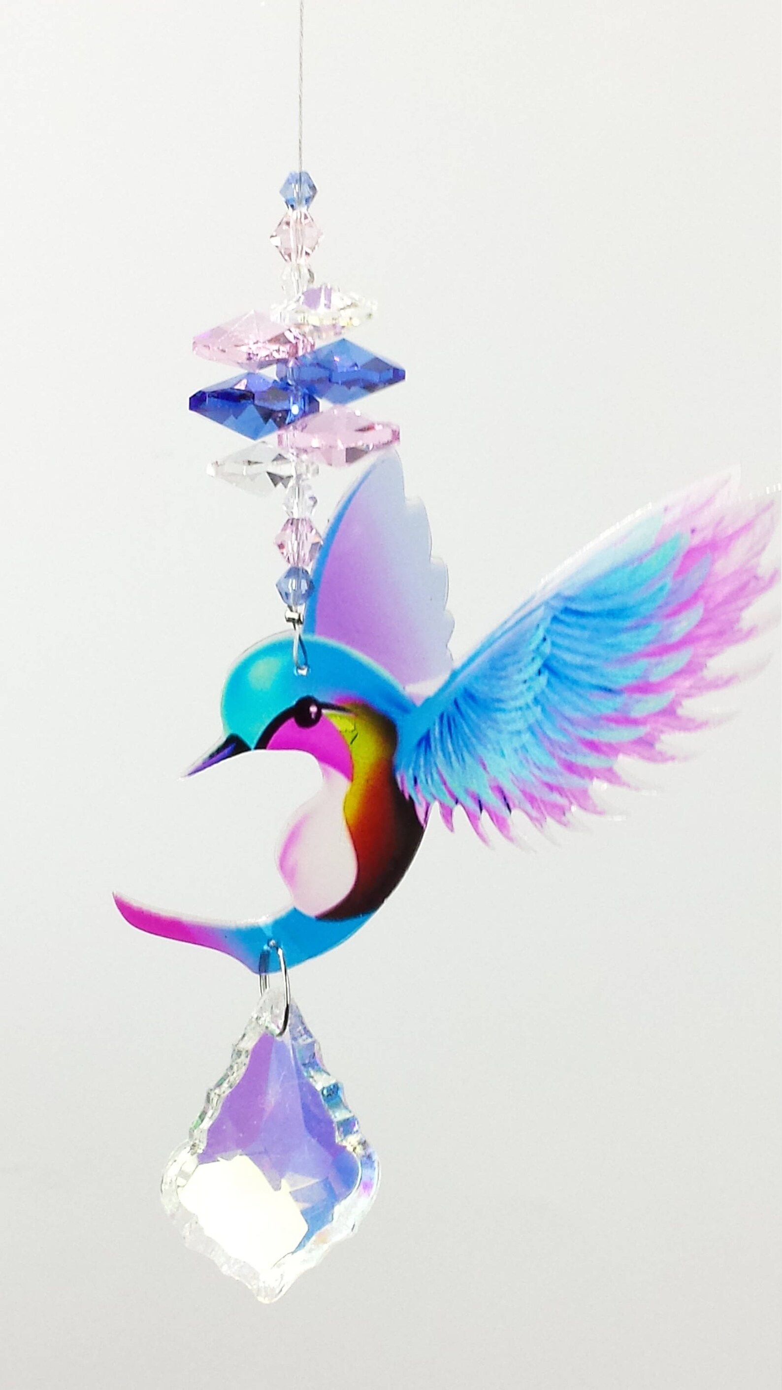 Hummingbird Crystal Suncatcher Gift, Window Hanging Lightcatcher Prism ...