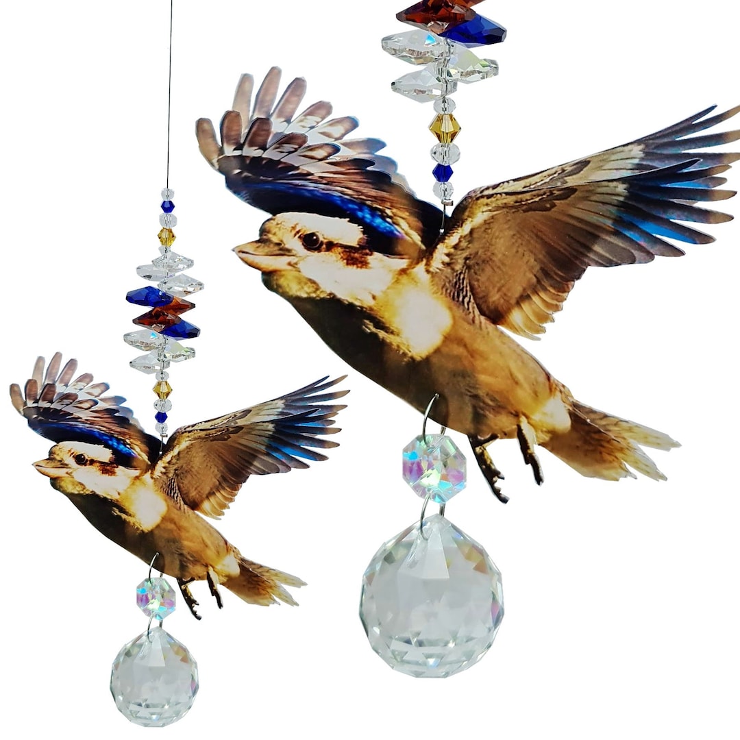 Kookaburra Crystal Suncatcher Gift 2, Window Hanging Light Catcher ...
