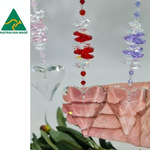 Large Heart Crystal 67mm, Suncatcher Crystals Gift, Window Hanging ...