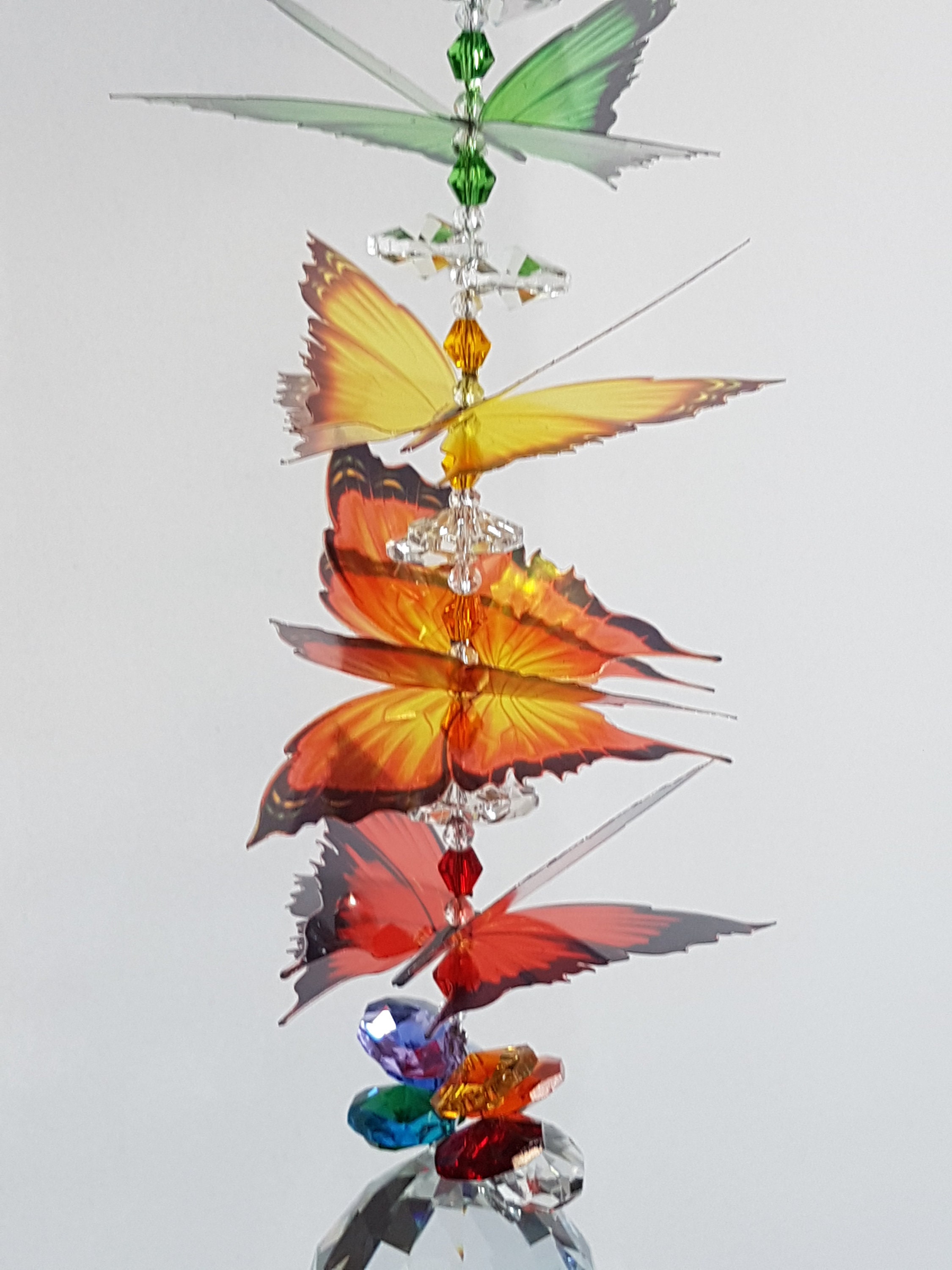 EX Large Rainbow Butterfly Crystal Suncatcher- Gifts For- Her Mom ...