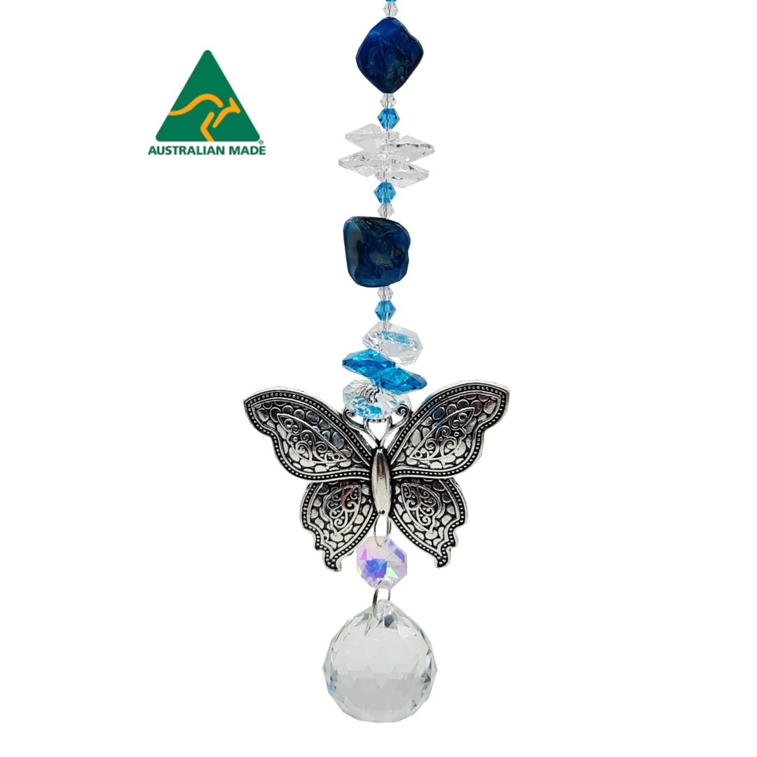Butterfly Crystal Suncatcher Gifts. Handmade Hanging Window Home Decor ...