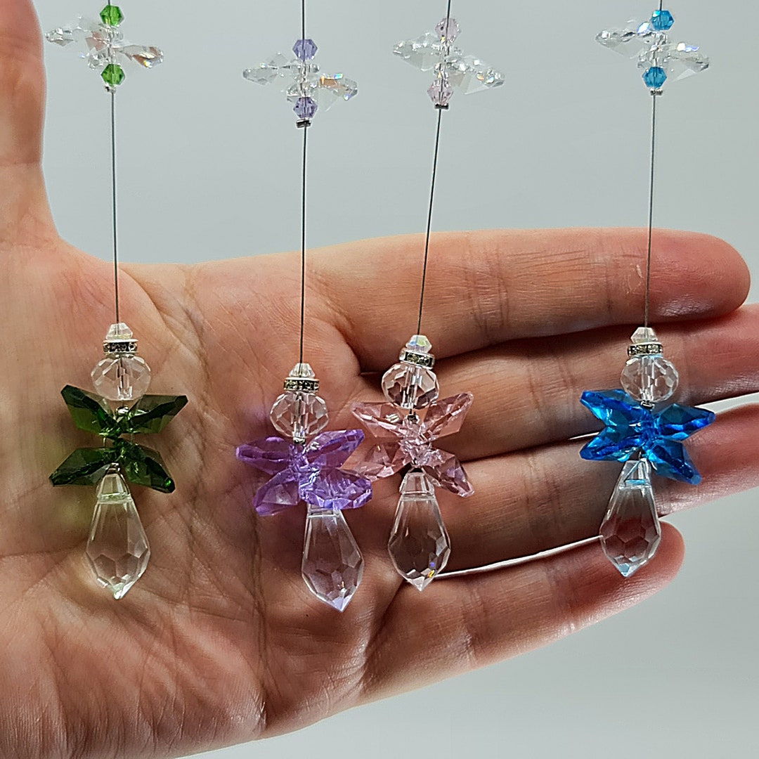 Mini Angel Crystal Suncatcher Gift, Memorial Keepsake Angels. Rainbow ...