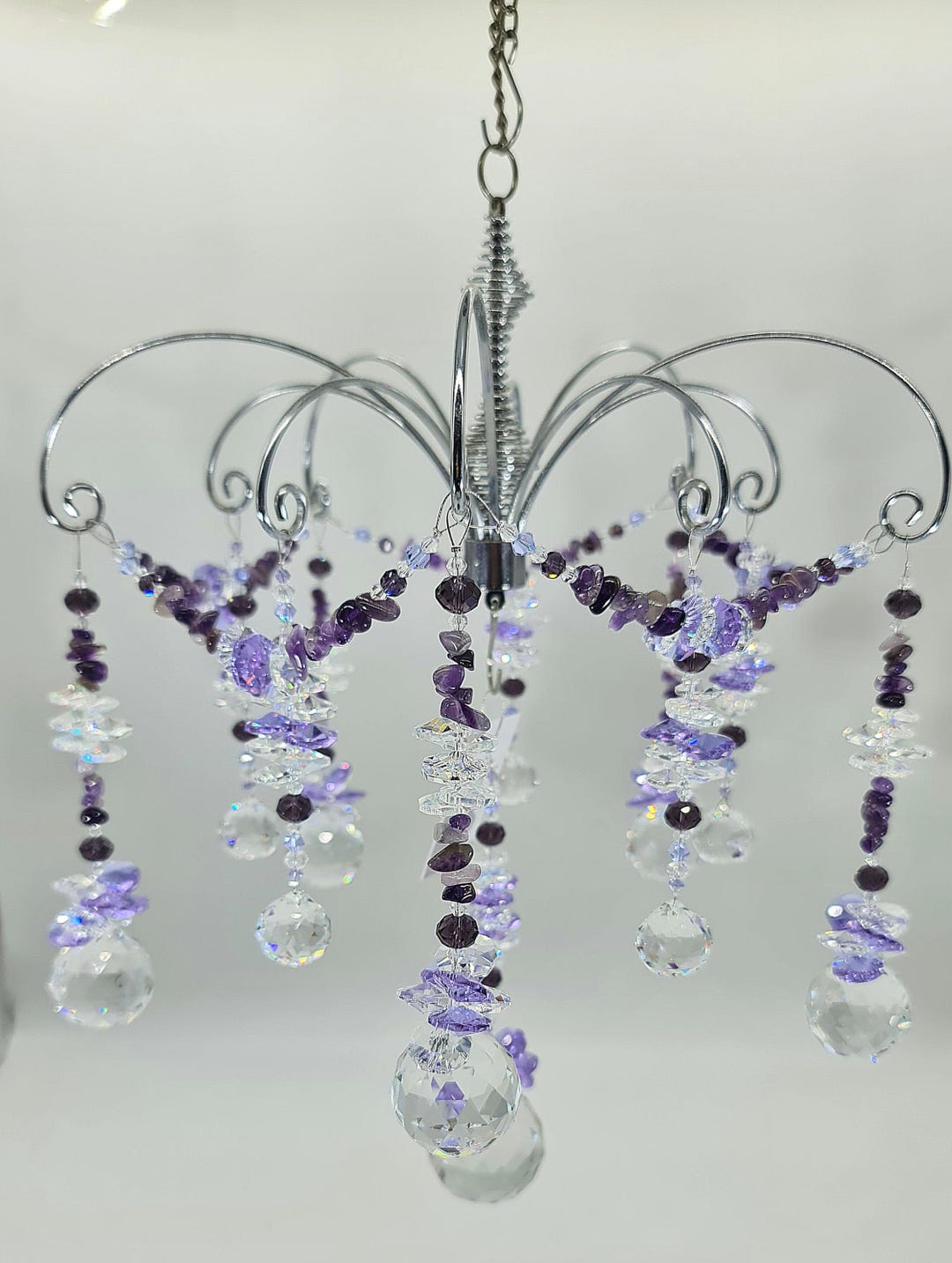 Ex Large Crystal Suncatcher Chandelier. Amethyst Suncatchers With ...
