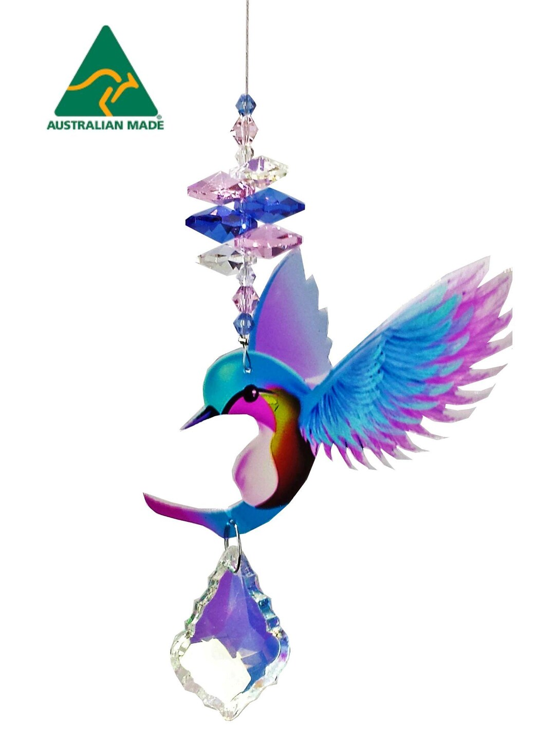 Hummingbird Crystal Suncatcher Gift, Window Hanging Lightcatcher Prism ...