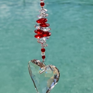 Large Heart Crystal 67mm, Suncatcher Crystals Gift, Window Hanging ...