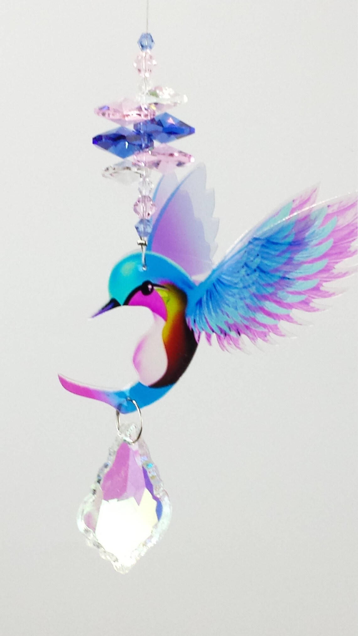 Hummingbird Crystal Suncatcher Gift, Window Hanging Lightcatcher Prism ...