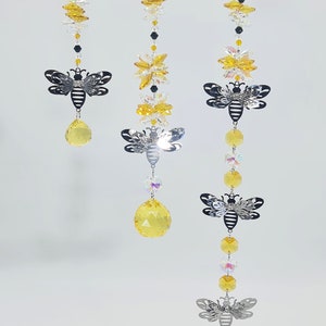 Bumble Bee Suncatchers, 3 Sizes to Choose From. Yellow Crystal ...