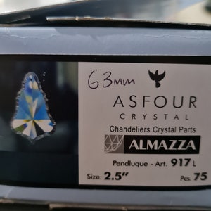 Genuine Asfour Crystal Suncatcher Pendants With Engraved Logo. 63mm ...