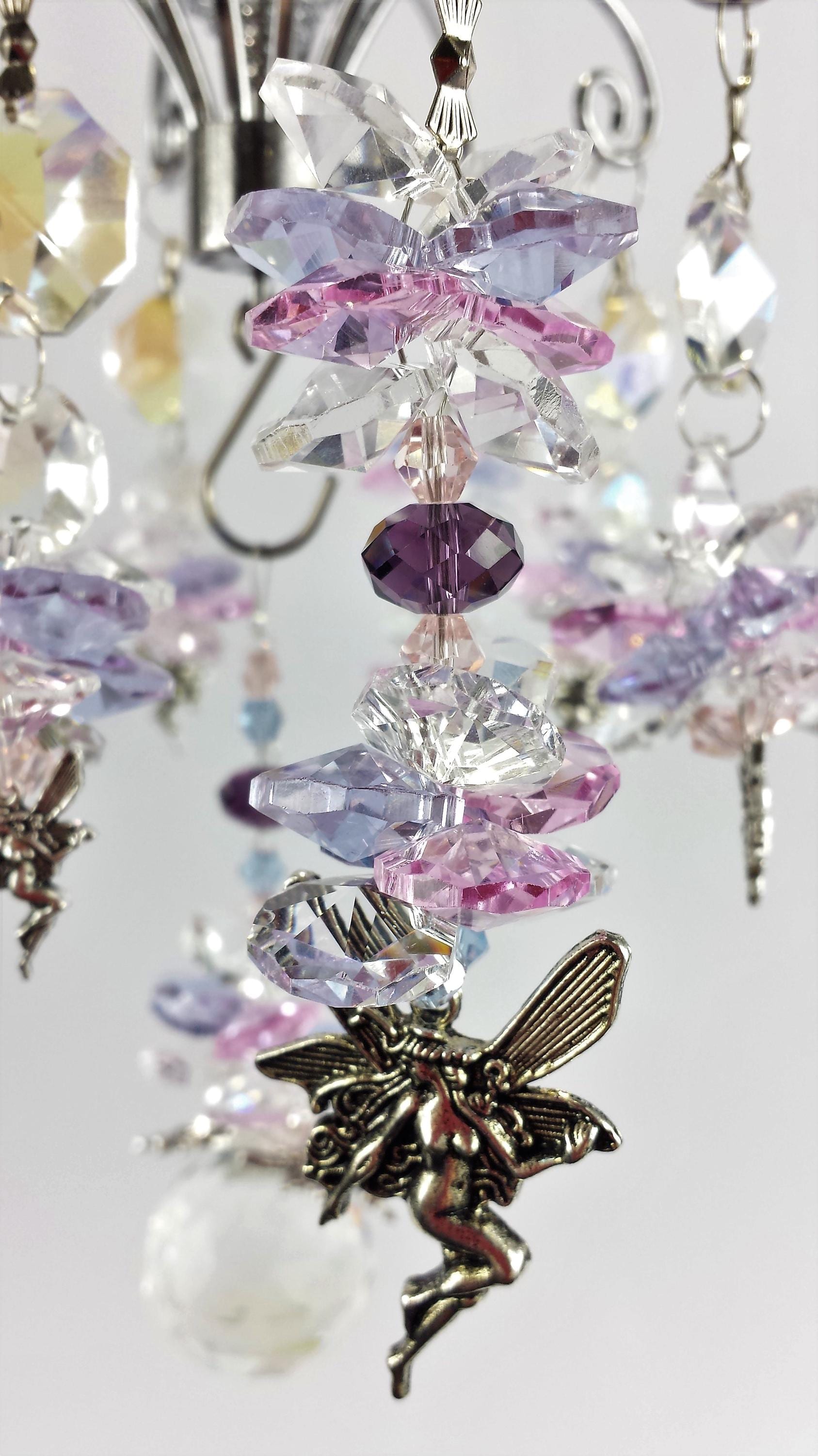 Large Fairy Crystal Suncatcher Chandelier. 11 Suncatchers With Hanging ...