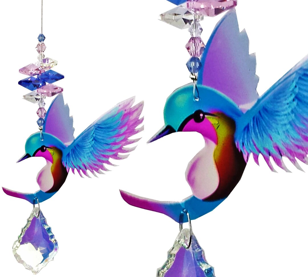 Hummingbird Crystal Suncatcher Gift, Window Hanging Lightcatcher Prism ...