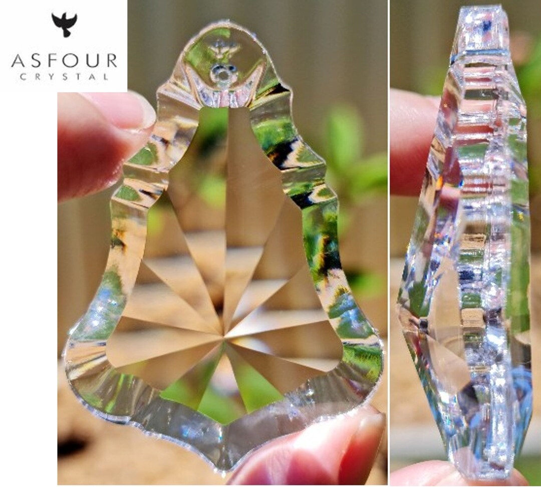 Genuine Asfour Crystal Suncatcher Pendants With Engraved Logo. 63mm ...